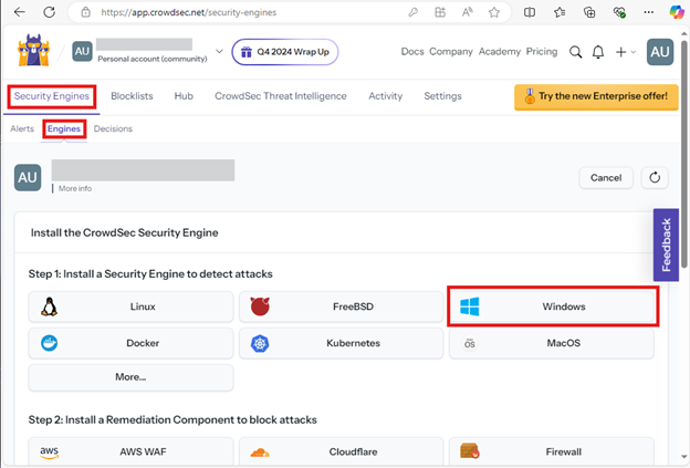 CrowdSec Setup | Home SOC Lab Setup Project